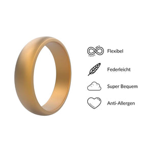 SR1 Metallic Gold | Der bequeme Ring aus Silikon in Gold – SOLID RINGS