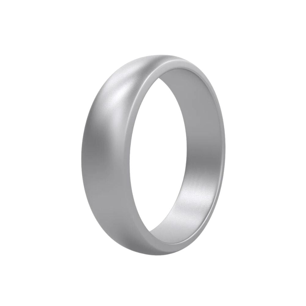 SR1 Metallic Silver | Der bequeme Ring aus Silikon in Silber – SOLID RINGS